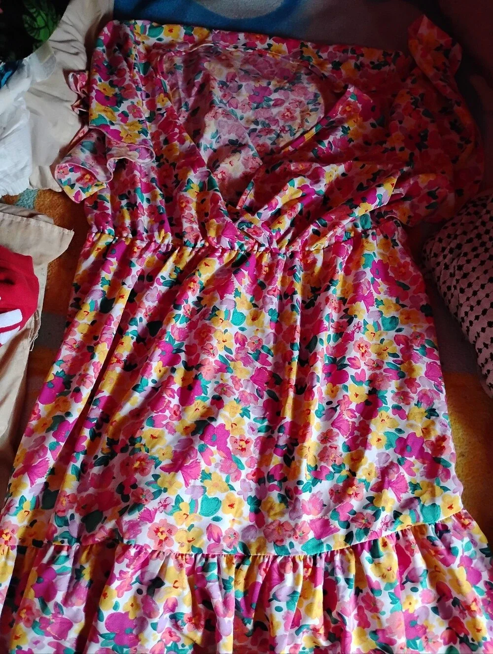 Dresses | Plus Size Pink Floral Tiered Summer Dress | Poshmark